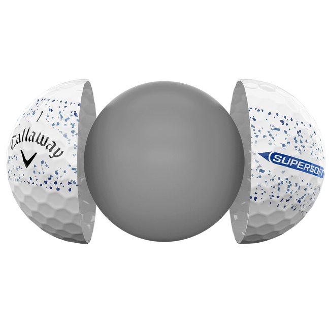 Supersoft Splatter 360 Blue Golf Balls